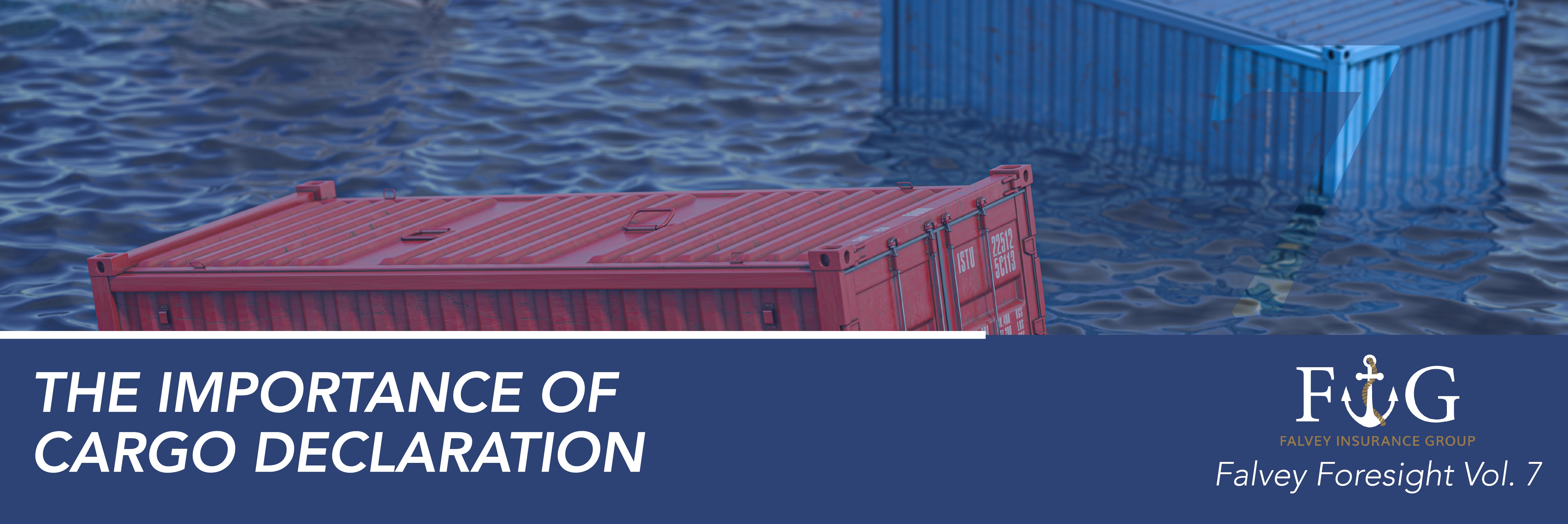 Falvey Foresight - V7 The Importance of Cargo Declaration Falvey Foresight - V7 The Importance of Cargo Declaration